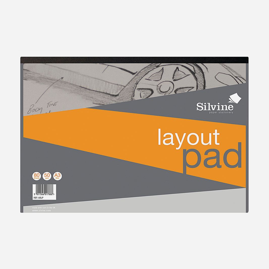 SILVINE LAYOUT PAD 50gsm 80 SHEETS