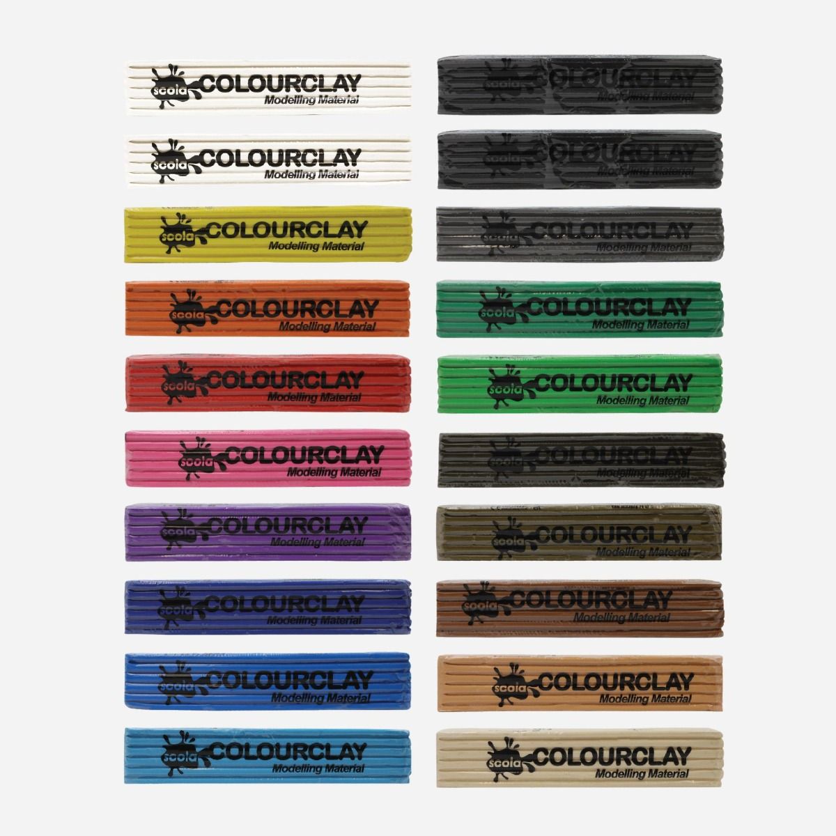 SCOLA COLOUR CLAY 500g BULK PACK OF 24