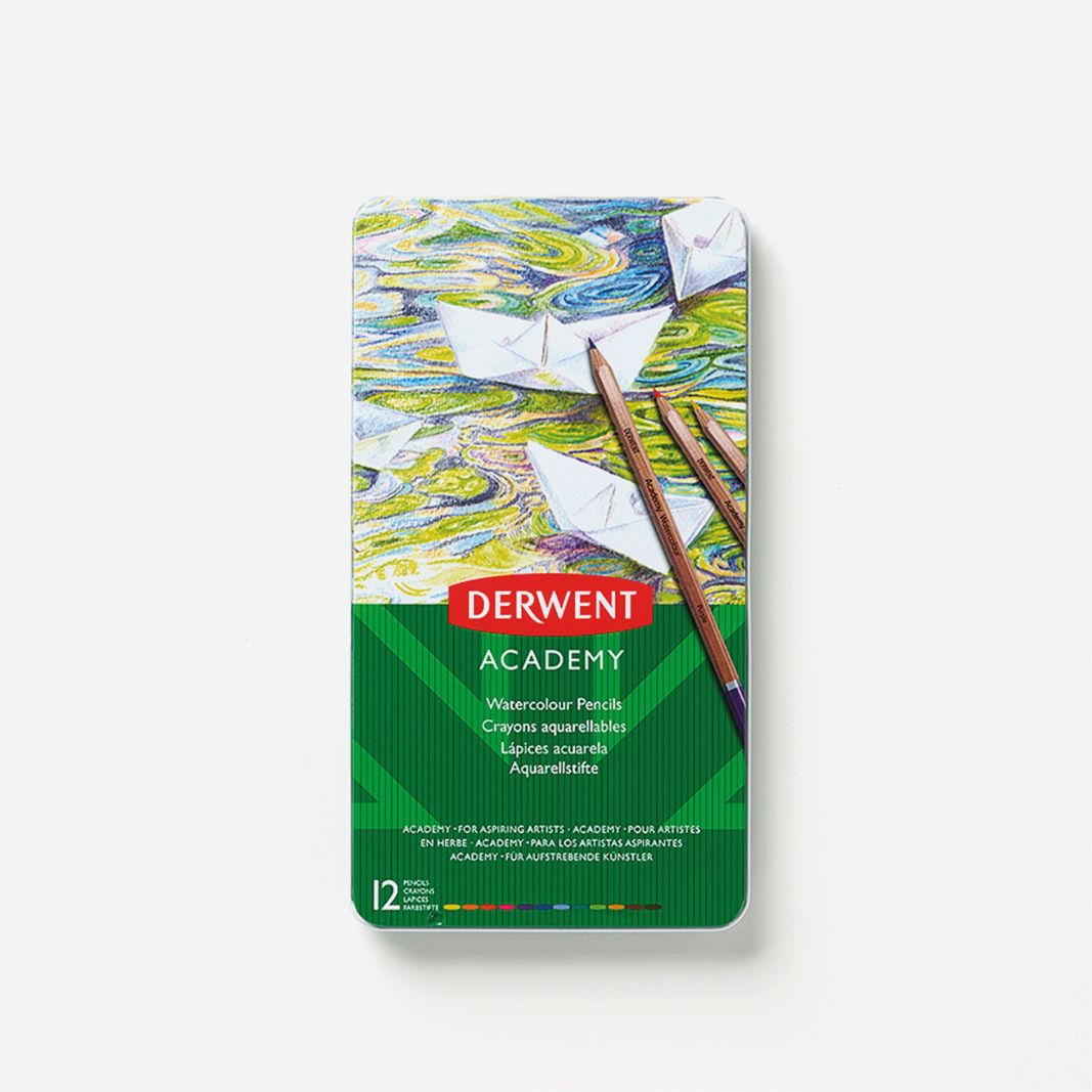 ACADEMY WATERCOLOUR PENCILS 12 TIN